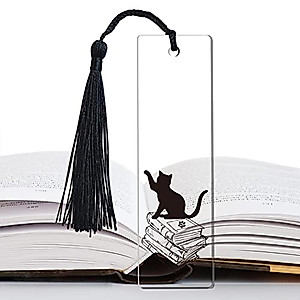 Paw Cat Footprints Cat Book Markers for Women Inspirational, Funny Bookmarks for Book Lover Cat Lover Friends Girl Sister Female Gifts