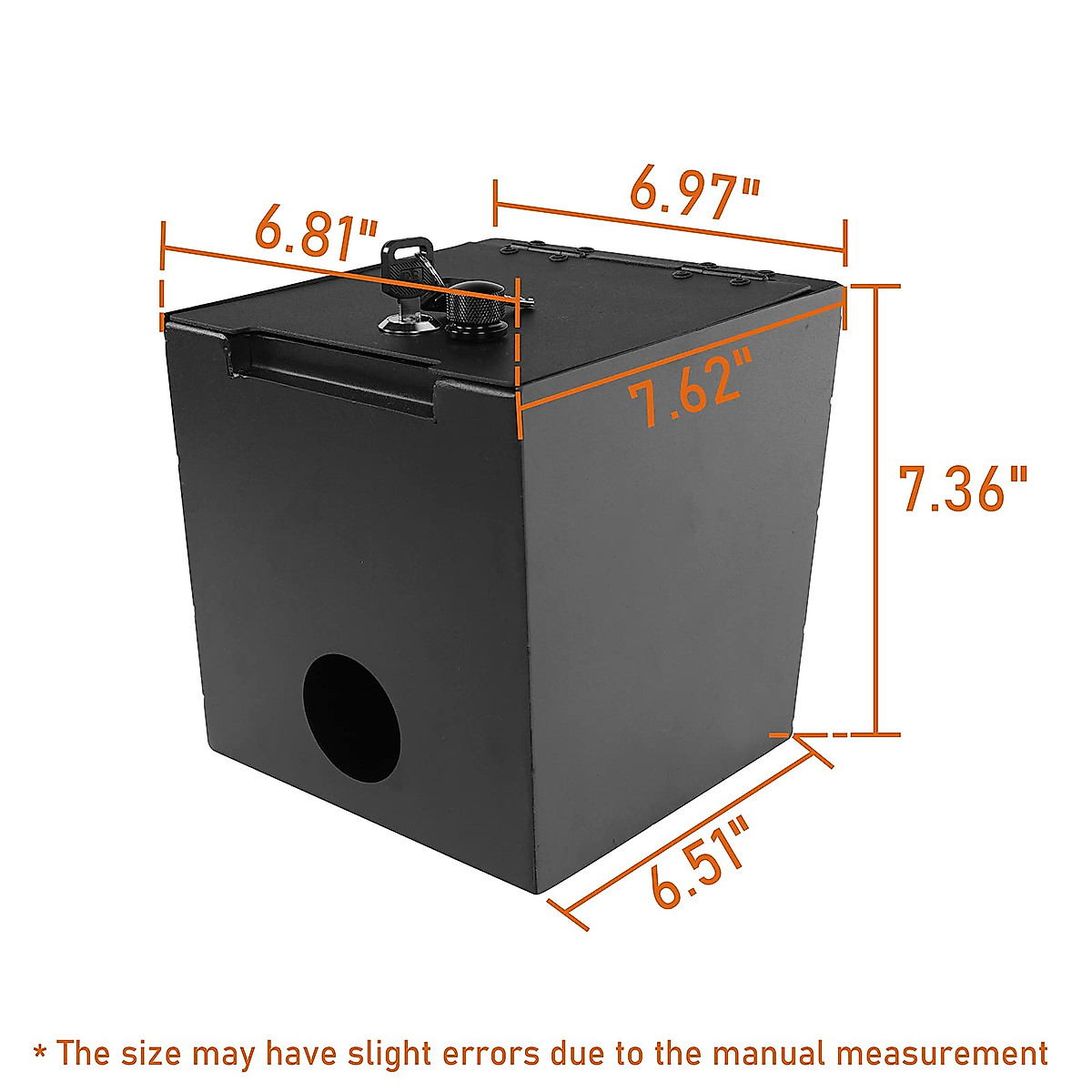 Hooke Road Tacoma Console Storage Safe Lockbox Compatible with Toyota Tacoma 16-23 3rd Gen Pickup Truck