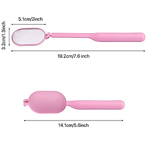 Pretty memory Lash Mirror, 270 Degree Free Rotation Lash Extension Supplies, Lightweight Makeup Mirror for Eyelash Extensions Supplies (Pink)