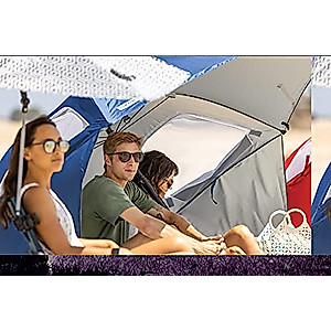 Sport-Brella Premiere UPF 50+ Umbrella Shelter for Sun and Rain Protection (8-Foot, Blue)