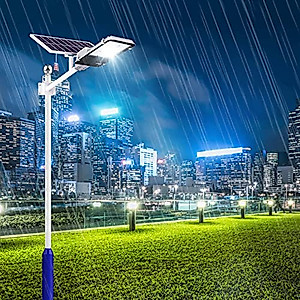 TFKK 1200W Solar Street Light Outdoor, 120000LM Light Sensor Solar Lights for Outside with Remote Control, IP66 Waterproof Dusk to Dawn Solar Security Flood Lights for Yard Garden Path Parking Lot
