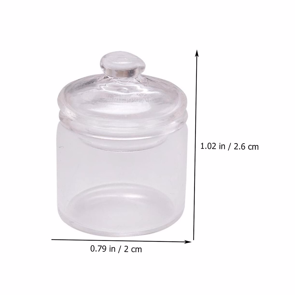 HOOTNEE 2 Pcs Miniature Jar Clear Jars Terrarium Tools Home Goods Home Decor Apothecary Jars Mini Tiny Clear Glass Jars Bottles Doll House Ornaments Mini Glass Jar Adornments Bell Shaped
