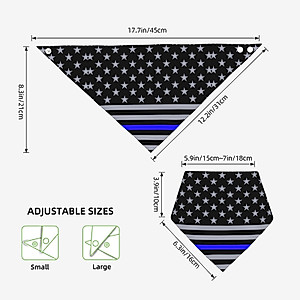 Augenstern Cotton Baby Bibs Thin Blue Line Flag American Baby Bandana Drool Bibs Teething Food Bib