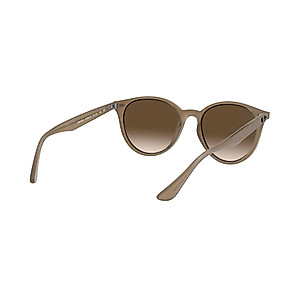 Ray-Ban RB4305 Round Sunglasses, Opal Beige/Brown Gradient, 53 mm