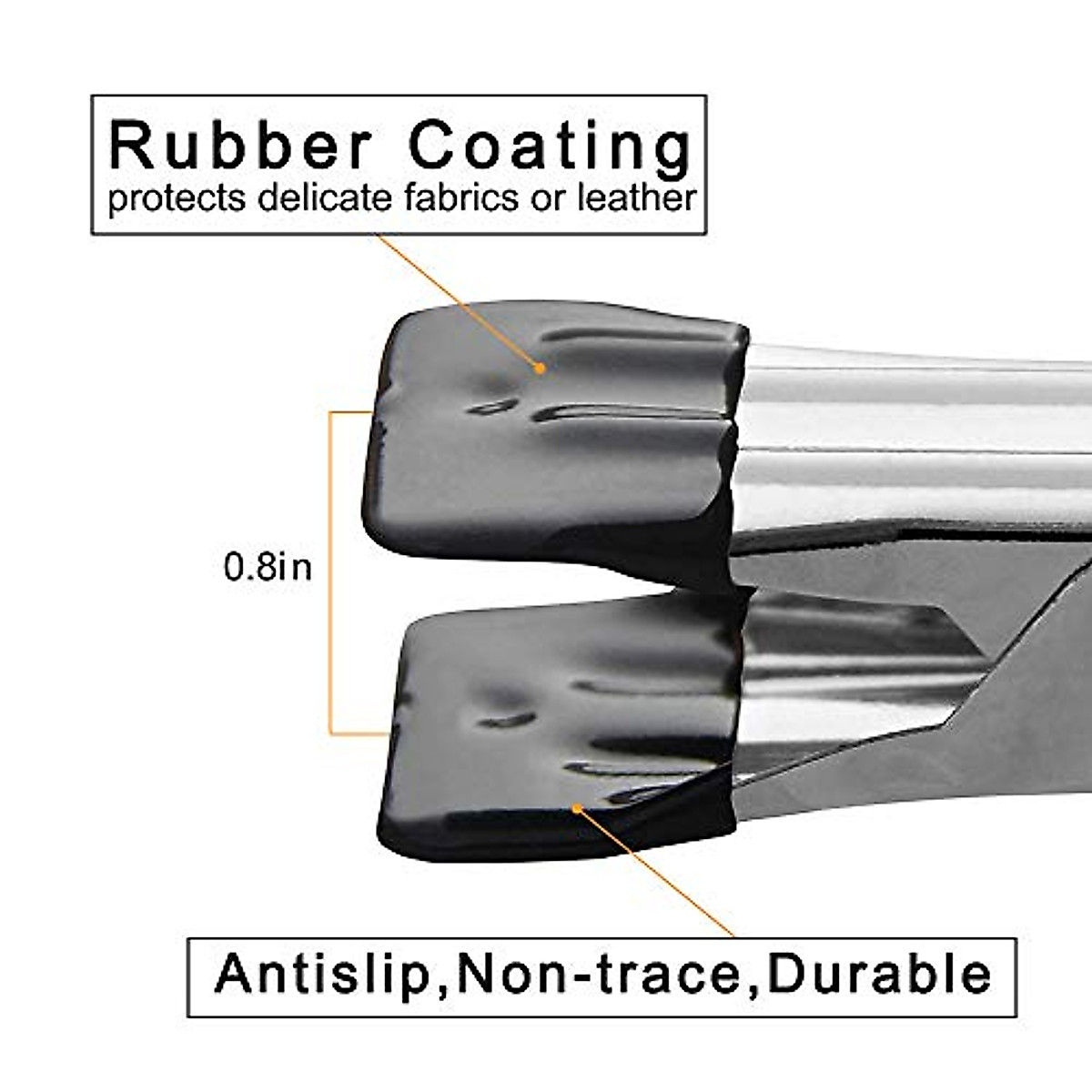 DKKO Stainless Steel ClothesPins Multi-Function Clips Hanging Towel Clamp Cloth Picture Food Bag Sturdy Heavy Duty,20pcs Black