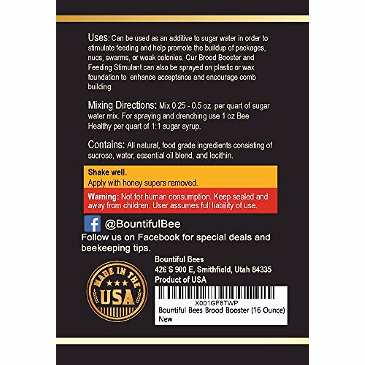 Bountiful Bee's Brood Booster and Feeding Stimulant (16 Ounce)