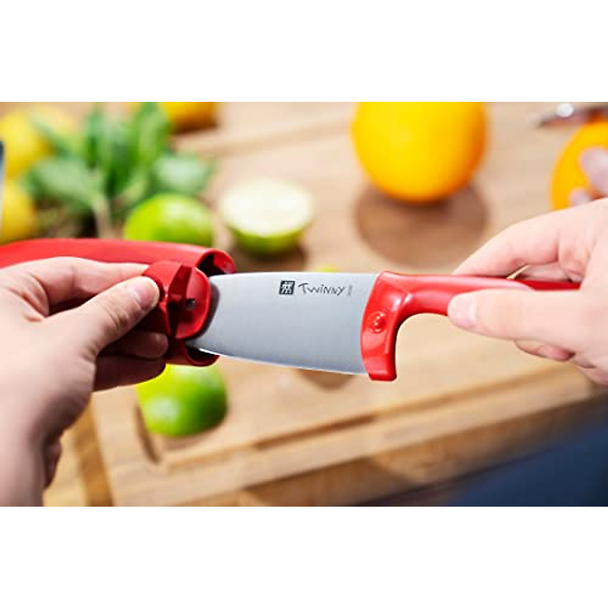 Zwilling 36550-101 Twinny, Red, 3.9 inches (100 mm), Children's Knife, Stainless Steel, Round Tip, Safety