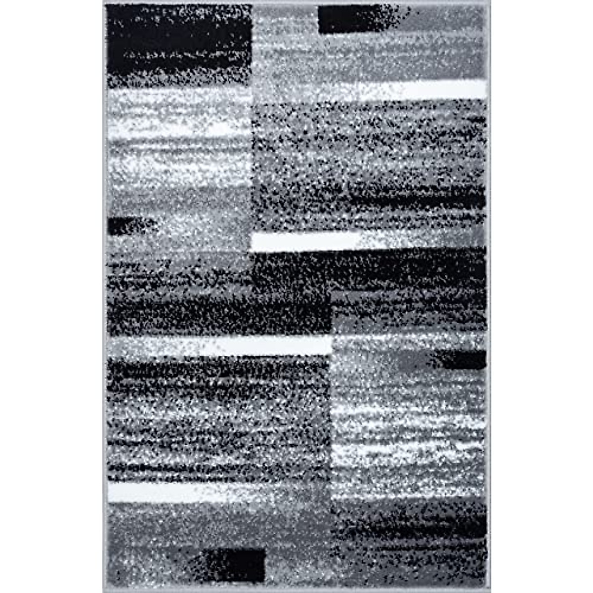 LUXE WEAVERS Gray 5x7 Art Deco Abstract Geometric Area Rug, Medium Pile, Stain-Resistant Carpet