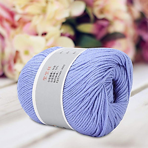 Milk Cotton Thread Colorful Baby Milk Cotton Yarn Soft Chunky Baby Milk Cotton Crochet Knitwear DIY Hand Knitting Yarn Mulit-Colorful Optional(Light Blue)
