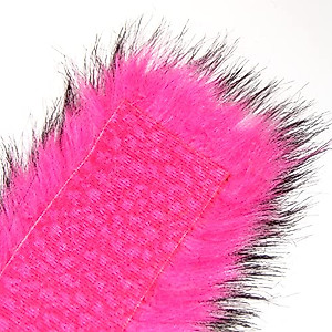 Shaggy Faux Fur Roll - Acrylic Fabric 3" X 70" Inches (7.5 cm X 180 cm) Rolls of Fur - Artificial Fur Like Material - Use Fur Pieces for Crafts, DIY, Costume Design, Decoration (Hot Pink)