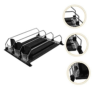 ULTECHNOVO 3pcs Drink Pusher Bottle Dispenser Freezer Organizer Bottle Organizer Drink Propeller Supermarket Drink Puller Beverage Shelf Glide To Stack Abs Push Hands Mini Drinks