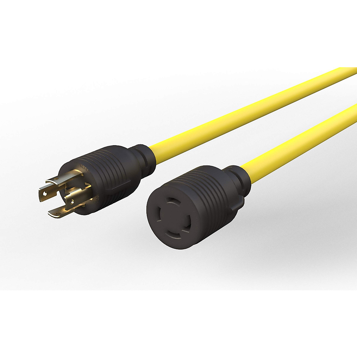 25 Feet NEMA L14-30P/L14-30R Generator Extension Cords, 4 Prong Heavy Duty, 30 Amp,125/250V,Up to 7500W 10AWG Cable and The Cable UL Certification,Yellow