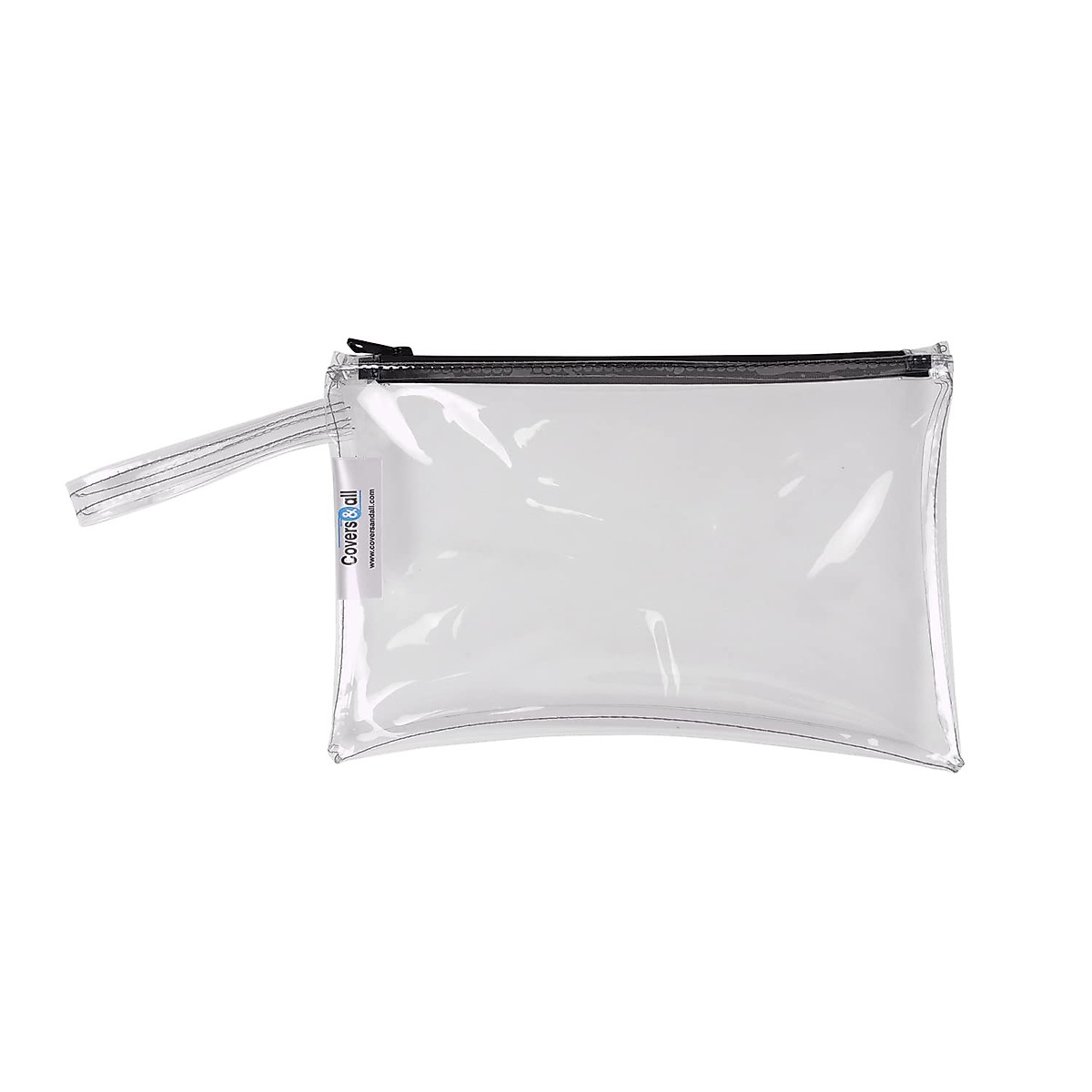 Covers & All Tool Bag, 18 Oz 48 PHR, Ultra-Clear PVC Tool Pouch with Belt for Hanging, Multipurpose Use Clear Zipper Pouches for Easy Organization, Toiletry, Makeup (11” W x 7” L, Clear)