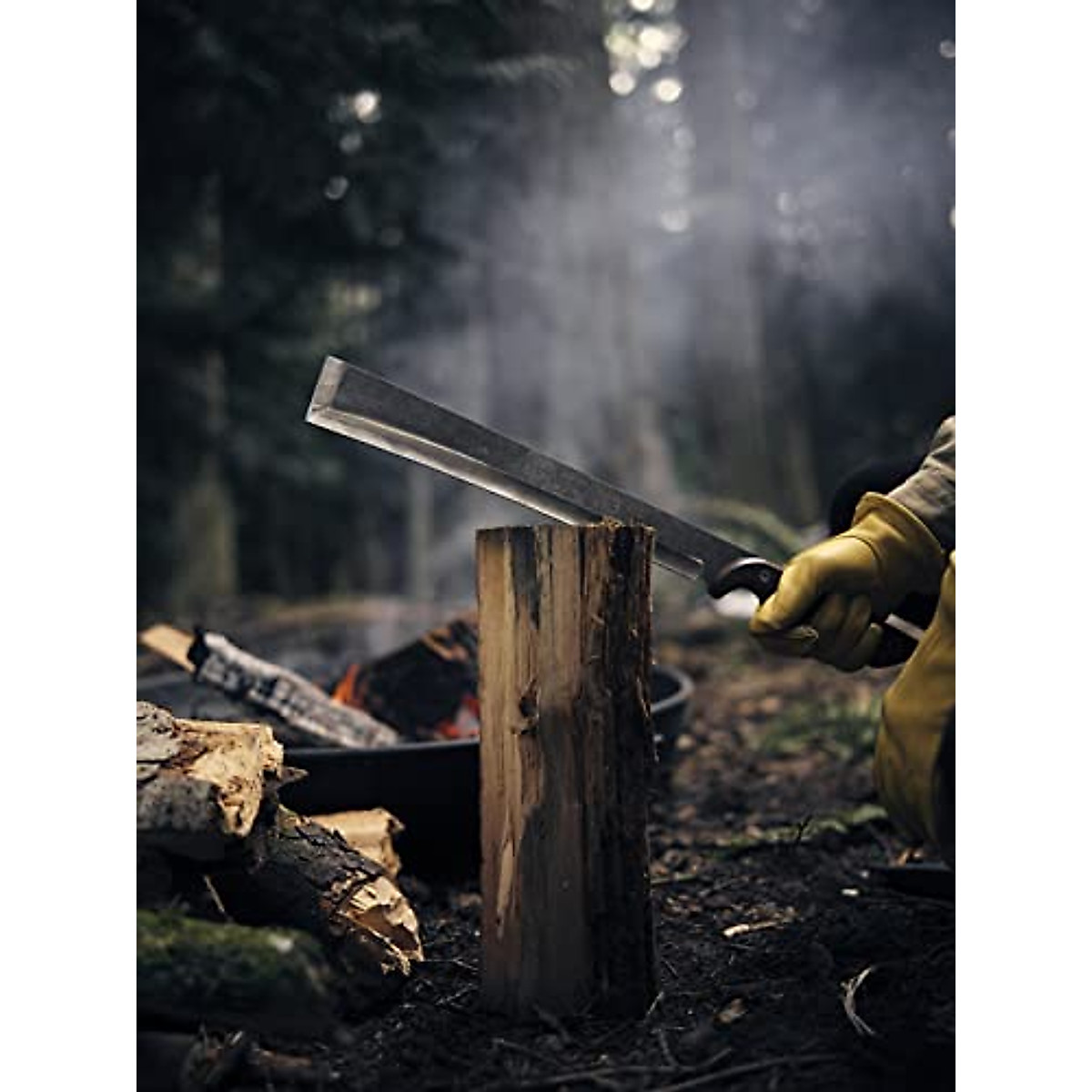 Barebones Japanese NATA Tool - Machete Perfect for Chopping, Splitting & Cutting - Stainless Steel Hunting Machete - Hardwood Walnut Handle - Stainless Steel Blade (Updated Version)