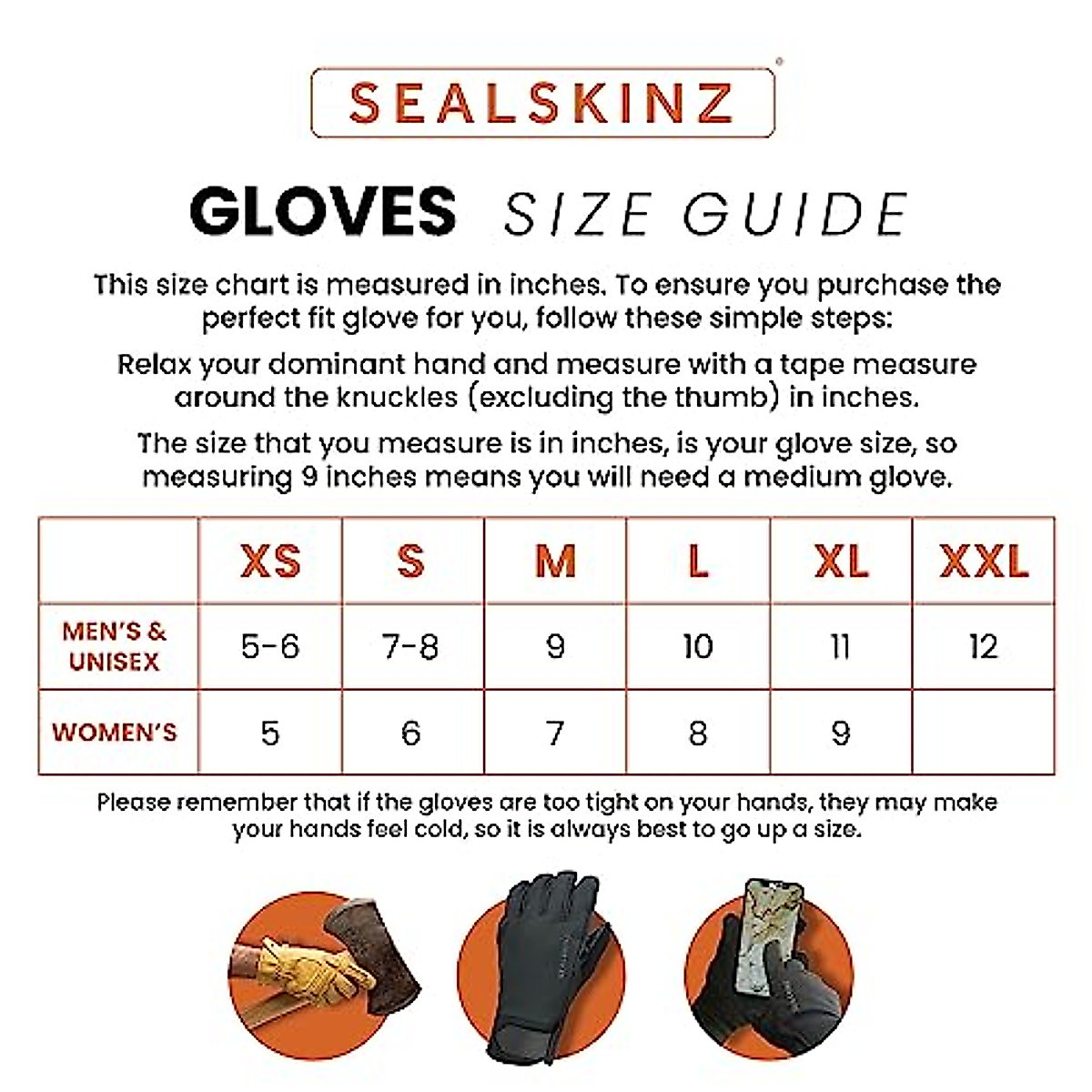 SEALSKINZ Unisex Waterproof All Weather Ultra Grip Knitted Glove, Black, Medium