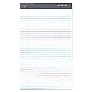 Office Depot Professional Legal Pad, 8 1/2in. x 14in., White, Legal Ruled, 50 Sheets, 4 Pads/Pack, 99490