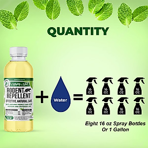 Peppermint Oil Rodent Repellent Spray and Concentrate - Makes 1 Gallon