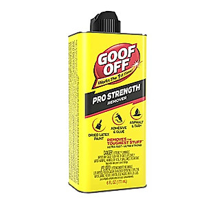 Goof Off Professional Strength Remover, 6 fl. oz, Latex Paint and Adhesive Remover