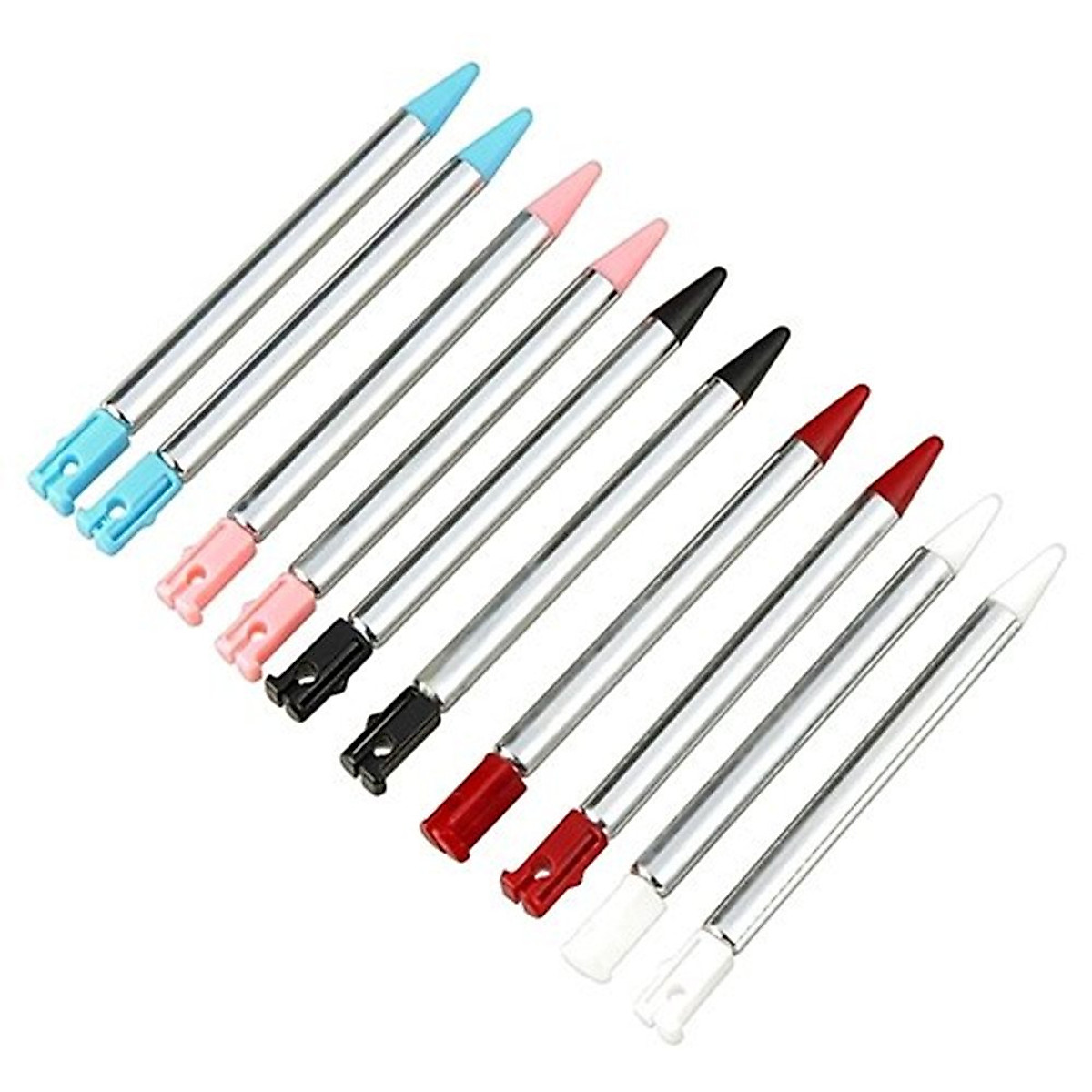 yueton Pack of 10 Retractable Replacement Metal Stylus Touch Pen, Compatible with Nintendo 3DS, 3DS XL, 3DS LL