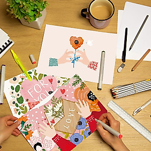 PATIKIL 24 Sheets Watercolor Postcards, 4x6 Blank Watercolor Paper Post Cards 140lb/300gsm Journal 100% Cotton Paper Bulk for Mailing Paint DIY Art Invitations Greeting, Medium and Smooth