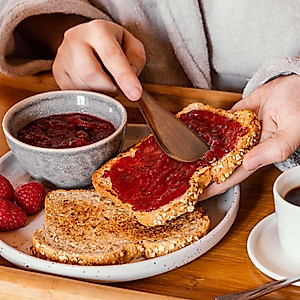 Hariendny 4Pcs Wooden Butter Knife 6 Inch Jelly Cheese Spreaders Sandwich Spreaders Condiment Knive Wooden Mini Spatulas for Kitchen