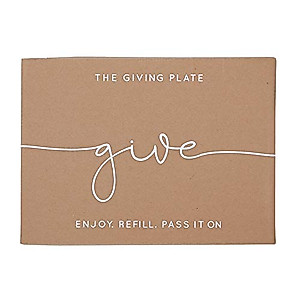 Santa Barbara Design Studio Tablesugar White and Metallic Gold Ceramic Serving Tray Platter, 14" x 10", Give