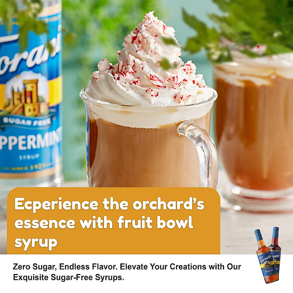 Torani Winter Syrup Flavors Sugar Free Brown Sugar Cinnamon Peppermint Pumpkin Pie Coffee Flavoring