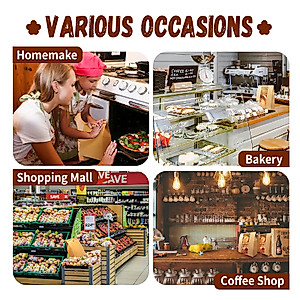 WNSIRVY 30 Pack Large Bread Bags for Homemade Sourdough Bread - Kraft Paper Storage Bakery Bags with Clear Window Bonus 50 Seal Stickers for Sourdough Sandwich (13.7x8.2x3.5 Inches, Brown)