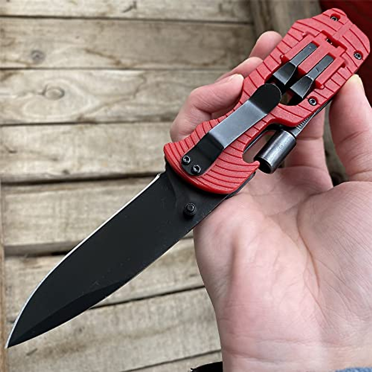 MADSABRE Folding Pocket Knife, Gift for Men, Folding Knives with Liner Lock, Multifunction Tools Knife for Hiking, Camping, Survival, Hunting, Camping Knife with Pocketclip