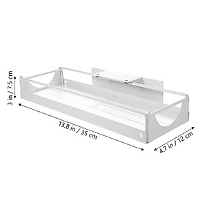 Hemoton drawer rack Under Sink Cabinet Organizer sliding kitchen storage undershelf storage basket Pull Out Shelf Drawer Basket vanity drawer Partition white dressing table carbon steel