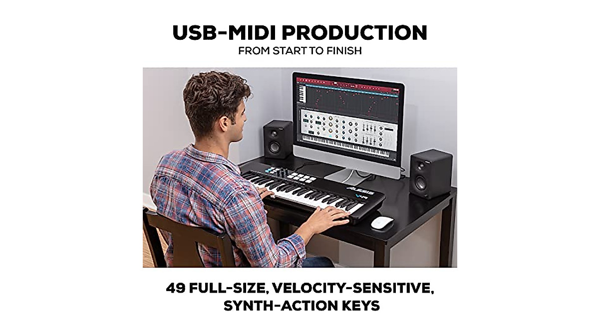 Alesis V49 MKII MIDI Keyboard: 49 Keys, Pads & Software Suite