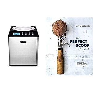Whynter ICM-201SB Upright Automatic Ice Cream Maker 2 Quart Capacity Built-in Compressor, 2.1 & The Perfect Scoop, Revised and Updated: 200 Recipes for Ice Creams, Sorbets, Gelatos, Granitas