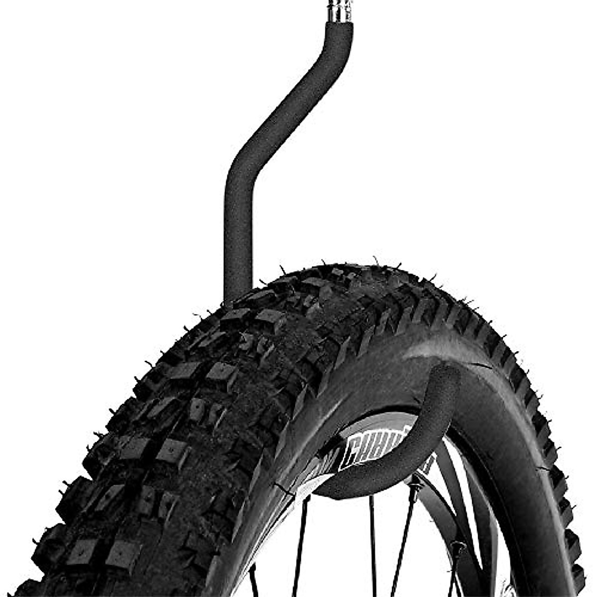 SMARTOLOGY 8 Pack Bike Hanger Storage Hook Rack, Rubber Coated Heavy Duty Large Screw in Ceiling Hooks for Garage Wall and Ceiling Bicycle Storage, Utility Tool Hanger (Black)