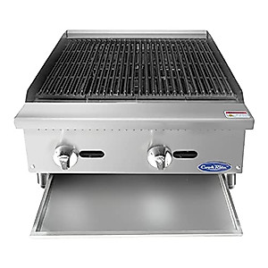 AtosaUSA ATRC-24 24 Natural Gas Countertop Heavy Duty Radiant Charbroiler with Manual Control - 70,000 BTU
