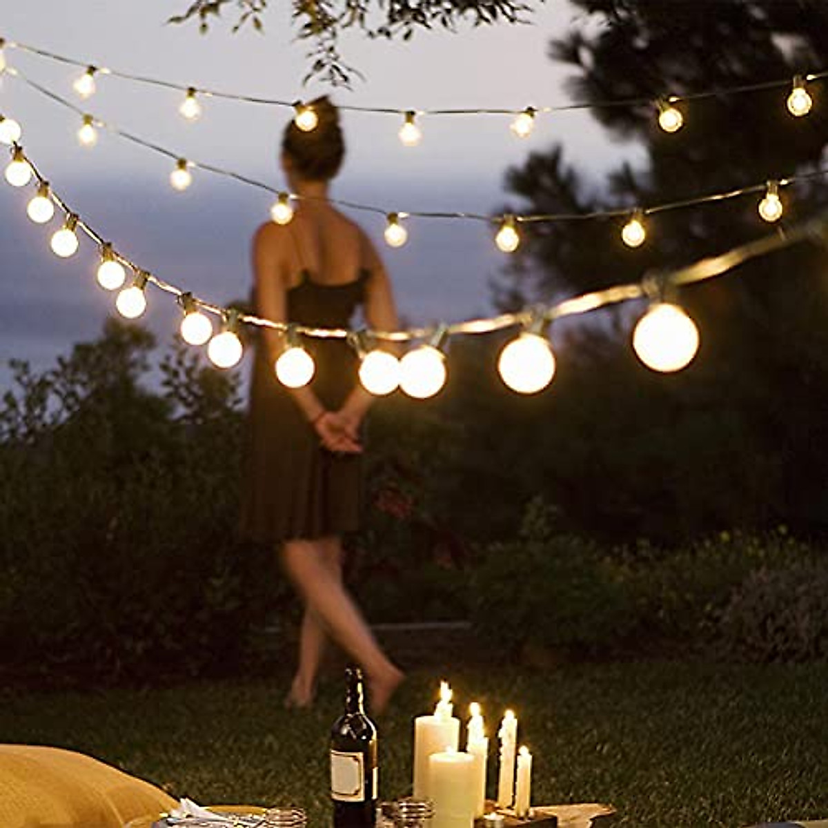 PUZOU Solar Lights, 10LED 3.5M 8 Modes Waterproof String Lights Outdoor Fairy Lights Crystal Balls Decorative Lighting for Garden Home Party Wedding Christmas Decoration