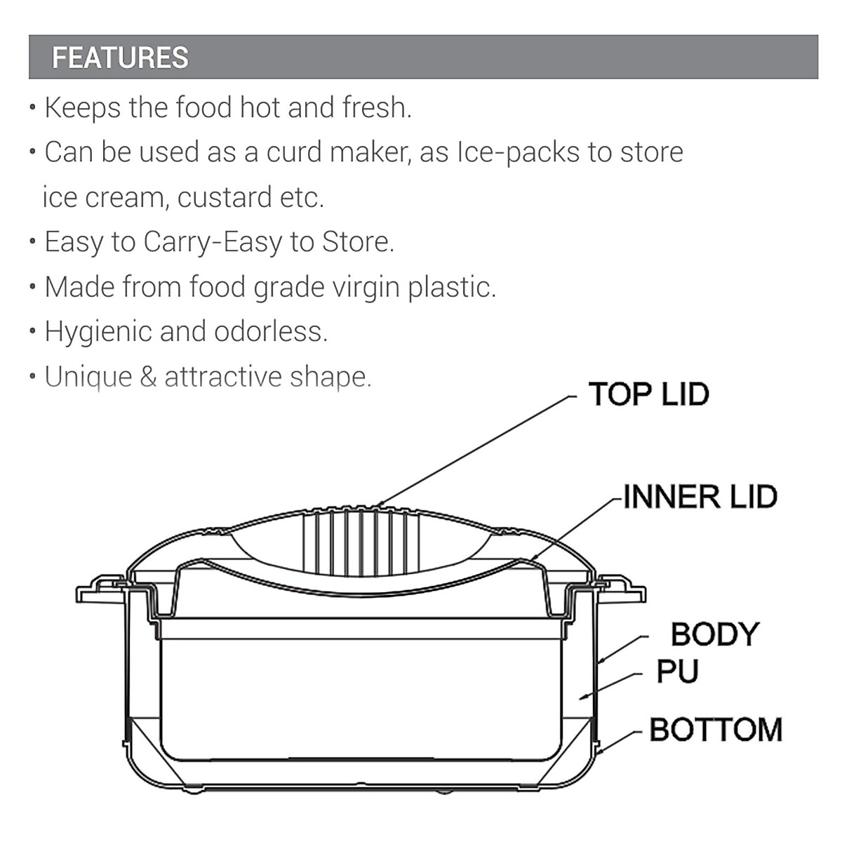 Milton Orchid 1000 Casserole 790 ml, Dark-Brown