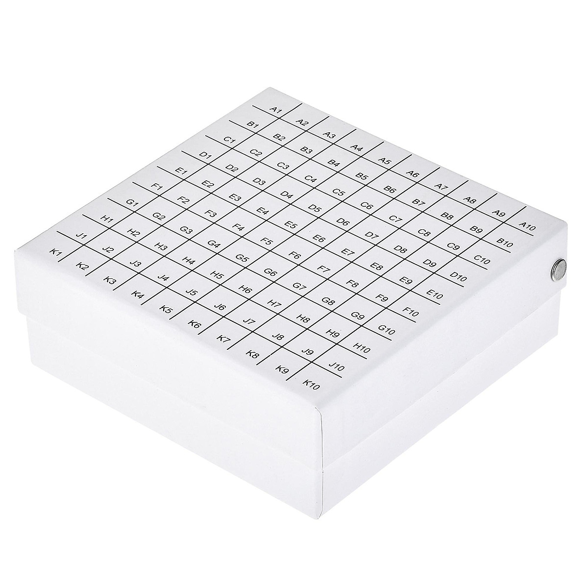 uxcell Centrifuge Tube Freezer Storage Box 100-Well Waterproof Cardboard Holder White for 1.5/1.8/2ml Micro Centrifuge Tubes