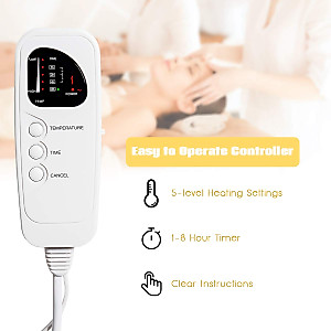 Giantex Heated Mattress Pad, Massage Table Warmer, Heating Pad with 5 Heat Settings, 12 Ft Cord and Overheat Protection, 71 x 30 Inches Massage Bed Warmer with Digital Timer for Spa Table