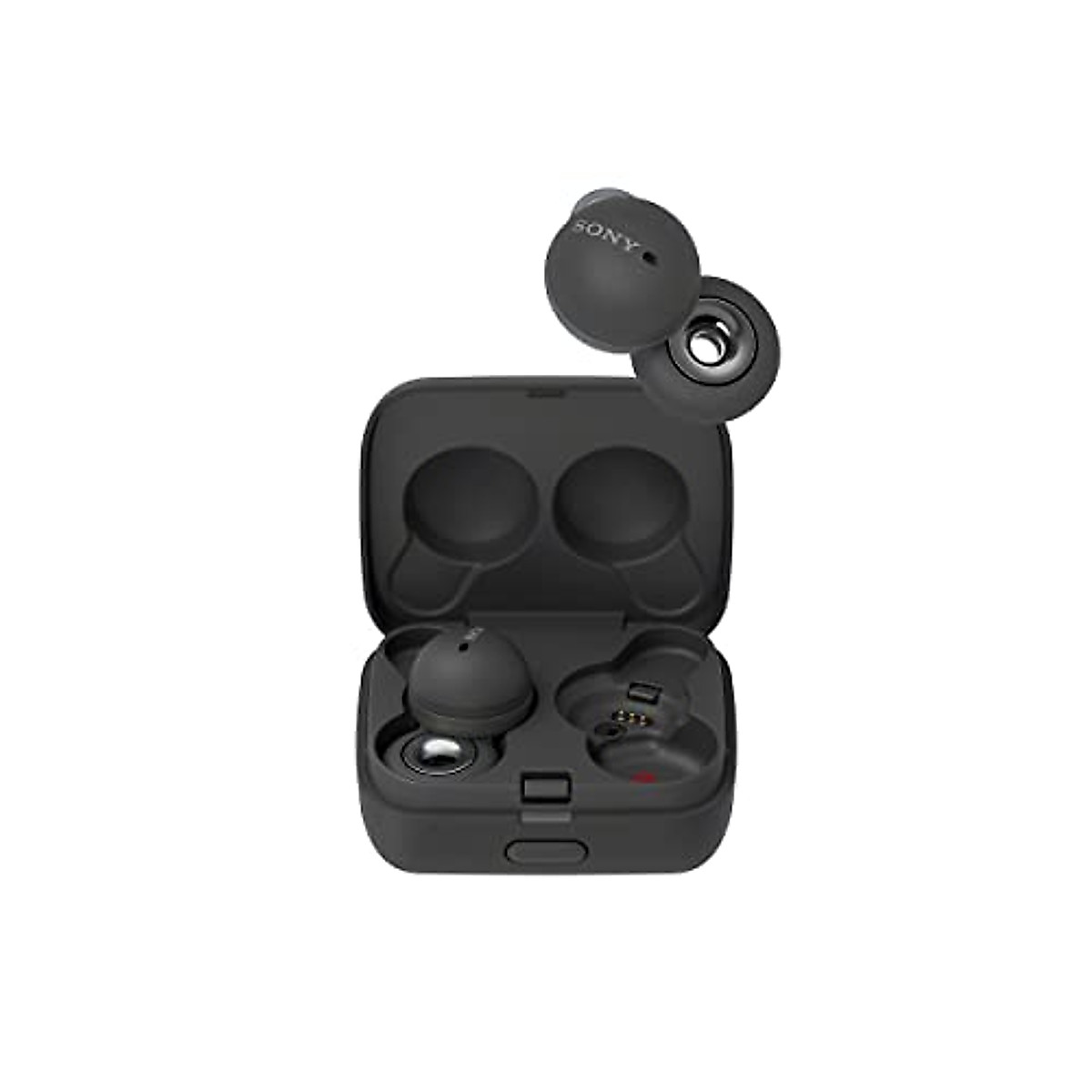 Sony LinkBuds Truly Wireless Earbud Headphones with an Open-Ring Design for Ambient Sounds and Alexa Built-in, Bluetooth Ear Buds Compatible with iPhone and Android, Gray