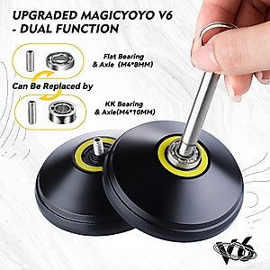 MAGICYOYO V6 Responsive Yoyo for Kids & Adults - Alloy Material, Durable Beginner Trick Yoyo, Extra Bearing Kit