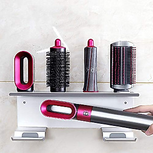 Buwico BUBM Wall Mount Holder for Dyson Airwrap Styler,Aluminum Alloy Wall Storage Organizer Stand Rack for Dyson Airwrap Pre-Styling Dryer (Only the Holder is sold, Not Included Hair Dryer)