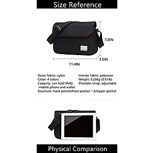 JBB Messenger Bag for Men Women Nylon Satchel Crossbody Bags Casual ShoulderBags Lightweight Purse