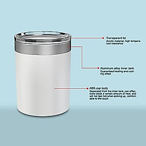 GOWENIC Coffee Mug Warmer and Cooler, 2 in 1 Beverage Warmer and Drink Cooler with Mug, Desktop Electric Beverage Warmer, Coffee Cup Warmer for Coffee Milk Tea(US)