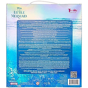 Townley Girl Disney The Little Mermaid Sparkly Cosmetic Makeup Set for Girls with Lip Gloss Nail Polish Nail Stickers - 11 Pcs| Perfect for Parties Sleepovers Makeovers| Birthday Gift for Girls above 3 Yrs