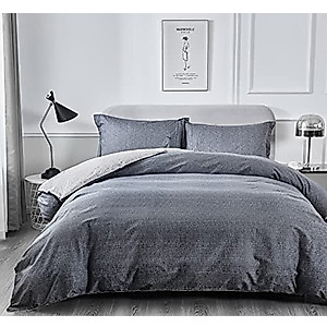 OAITE Duvet Cover Set,100% Cotton Comforter Cover with Floral Pattern Duvet Cover Set,Soft Bedding Set Includes with 3 Piece (2 Pillow Shams,1 Duvet Cover)