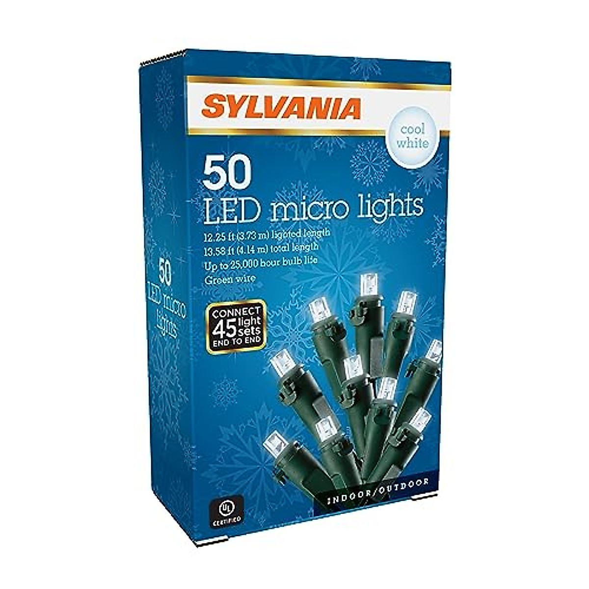 SYLVANIA 50 Lt Micro Set LED Lights, Cool White