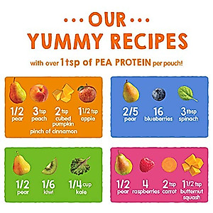 Happy Tot Organics Stage 4 Baby Food Pouches, Gluten Free, Vegan Snack, Fiber & Protein Fruit & Veggie Puree, Fruit & Veggie Variety Pack, 4 Ounce (Pack of 16)