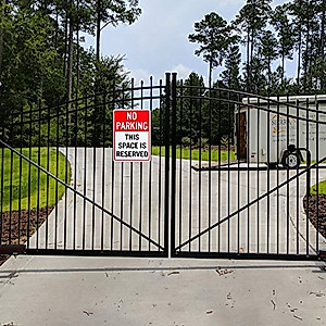 No Parking This Space is Reserved Sign - 10"x 14" - .040 Rust Free Aluminum – Reflective, UV Protected and Weatherproof