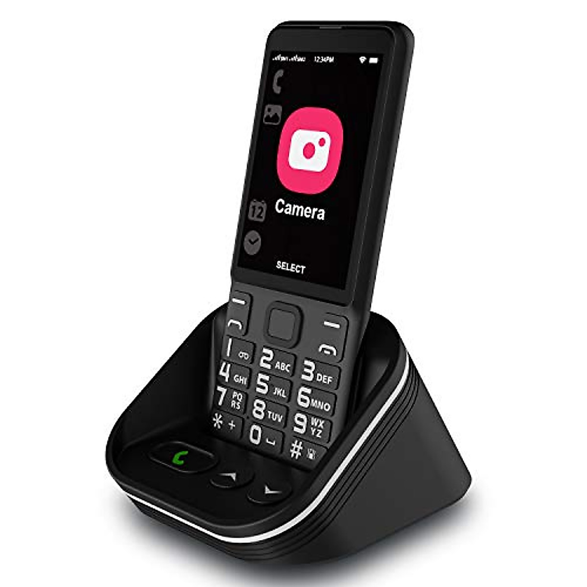 TIANHOO Cell Phone for Seniors 4G/LTE Unlocked, Senior Cell Phone Unlocked, Dual Card Dual Standby, SOS Button, 4G Senior Phone Unlocked with Charging Dock Speaker (Black)