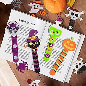 SpringFlower 24 pack Halloween Crafts For Kids, DIY Bookmark For Classroom Party, Halloween School Classroom Activities, Party Favors Supply, School Classroom Rewards, Halloween Gifts